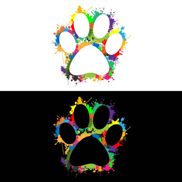 Grunge paw print vector — Stock Vector © lhfgraphics #14171510