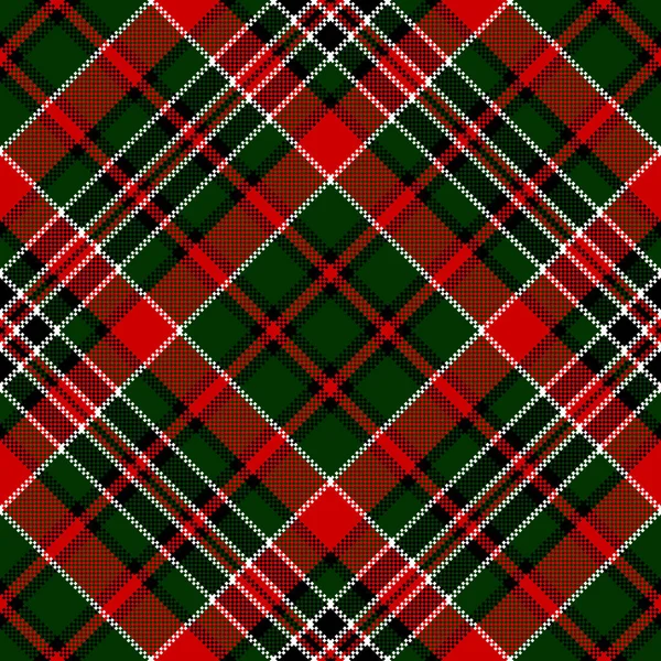 Green red diagonal check square pixel seamless pattern - Stock Image ...