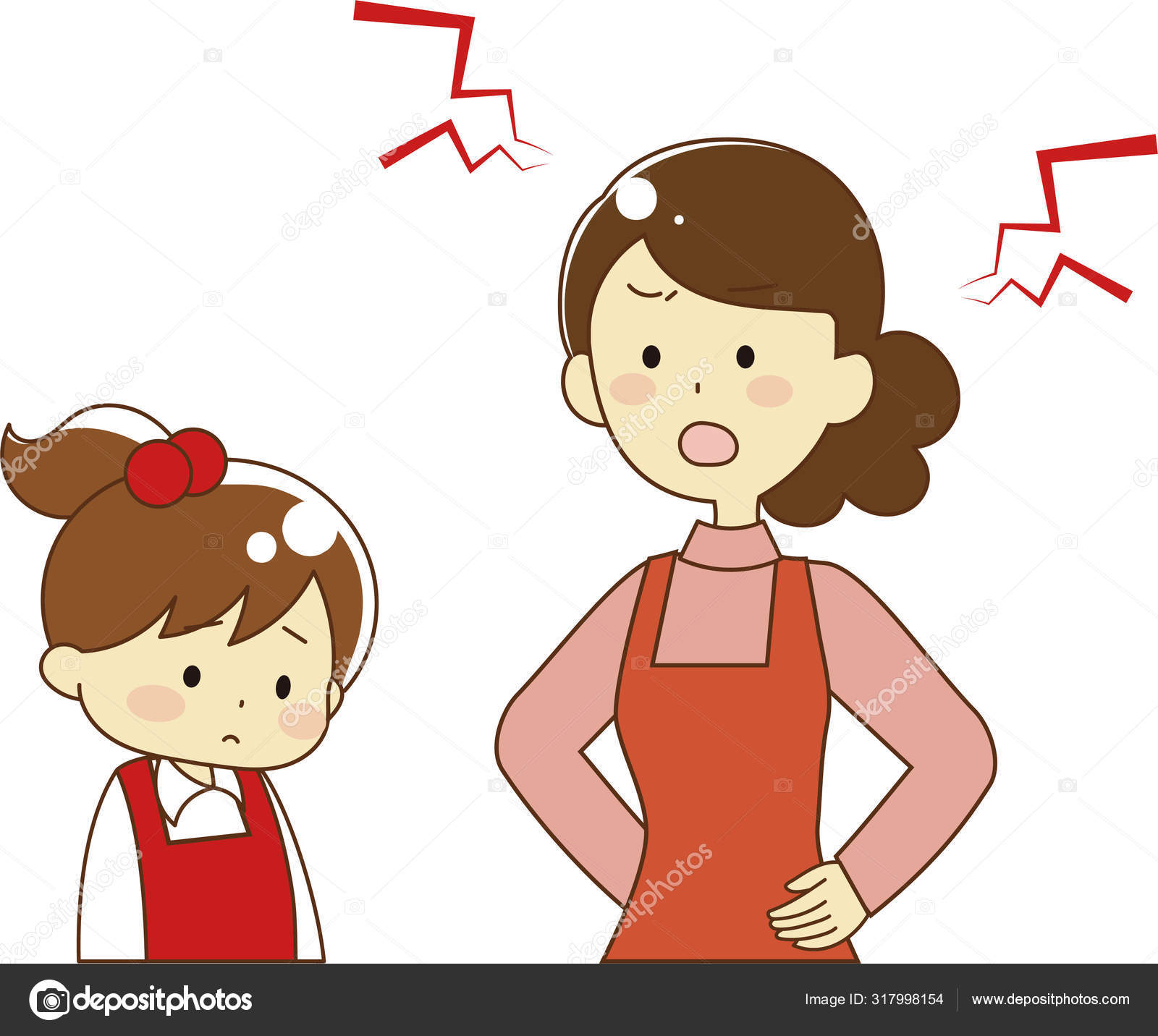 Mother scolding child Stock Vector Image by ©matsurinui #317998154