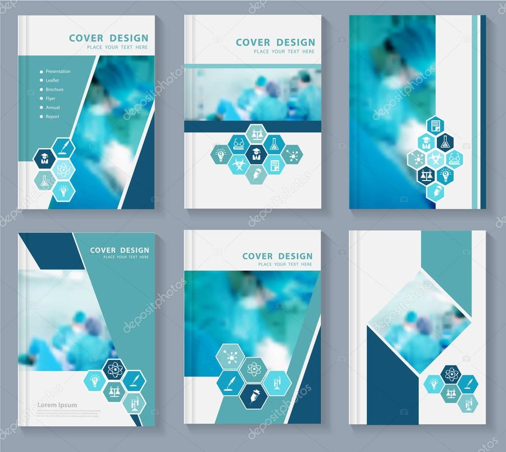 Business magazine cover layout design with blurred background — Stock ...