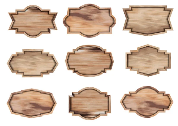 Vector wood signs Stock Vector by ©koydesign 90928494