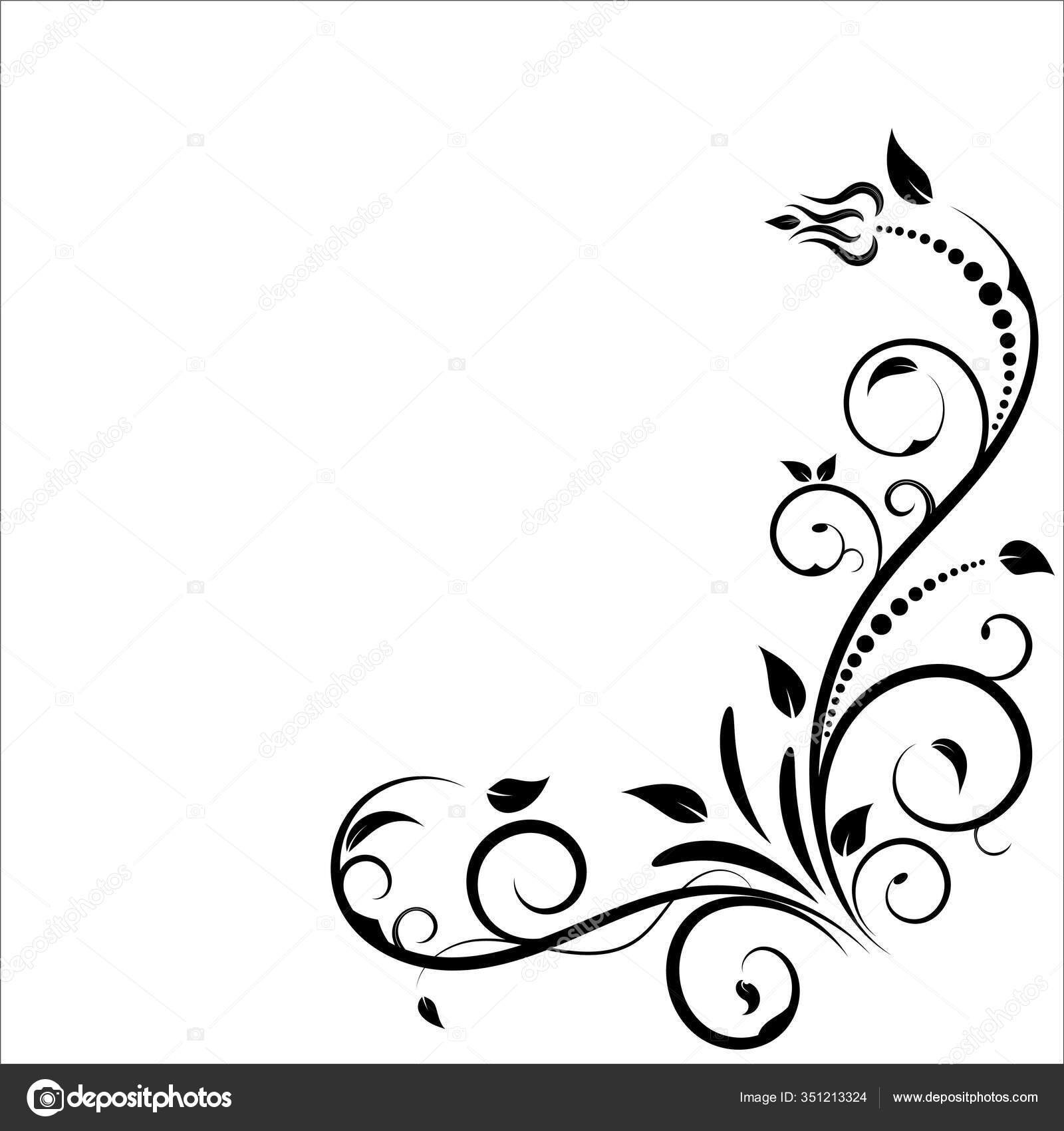 Floral Swirls Border