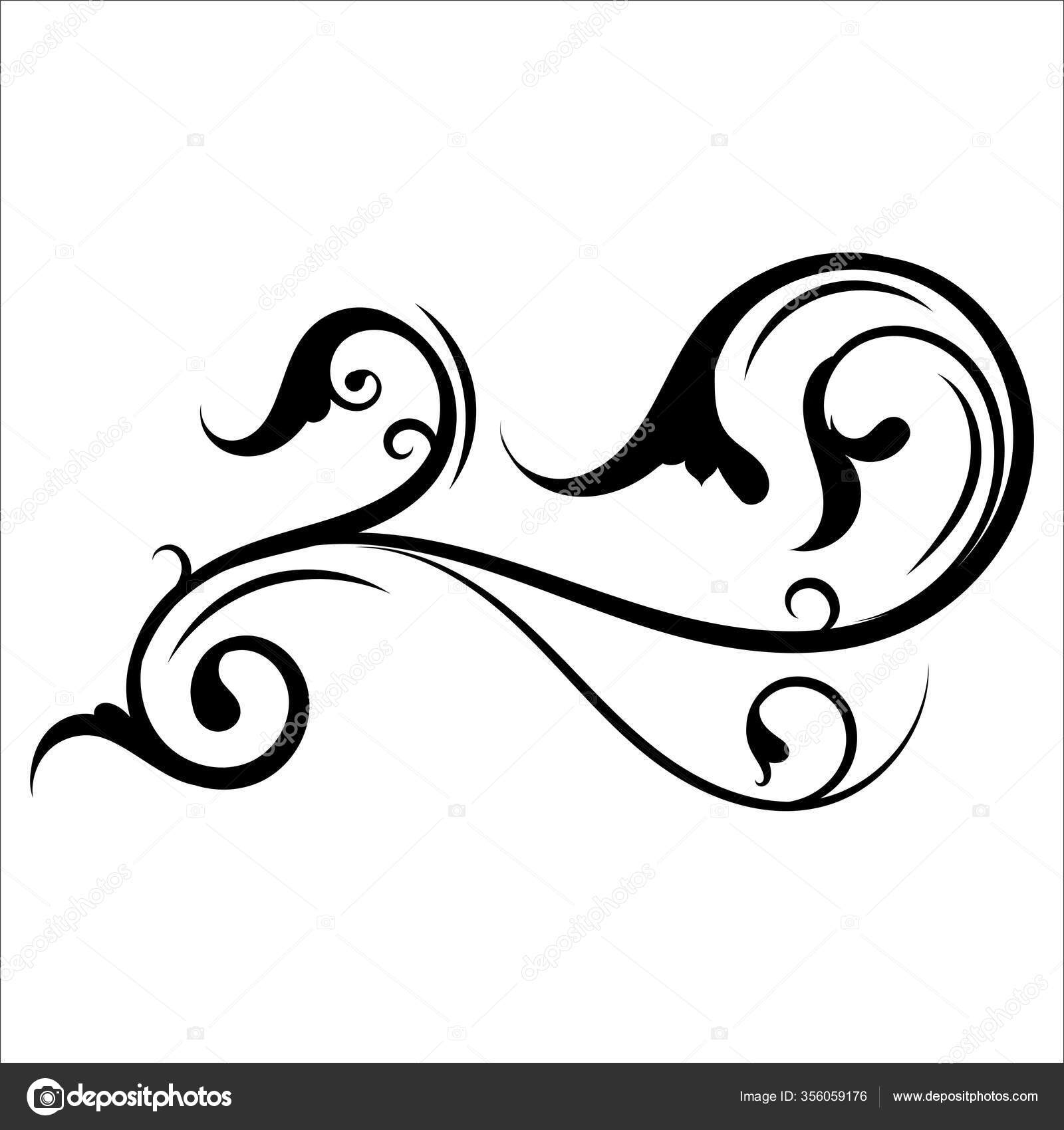 Paper, Party & Kids Antique Decorative Floral Design Element Vector ...