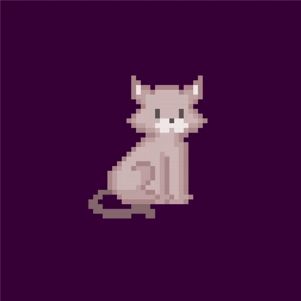 Cat pixel icon. Pixel art. Old school computer graphic. 8 bit video ...