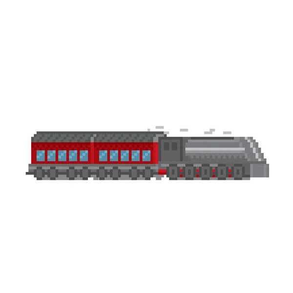Locomotive, train pixel icon. Pixel art. Old school computer graphic. 8 ...