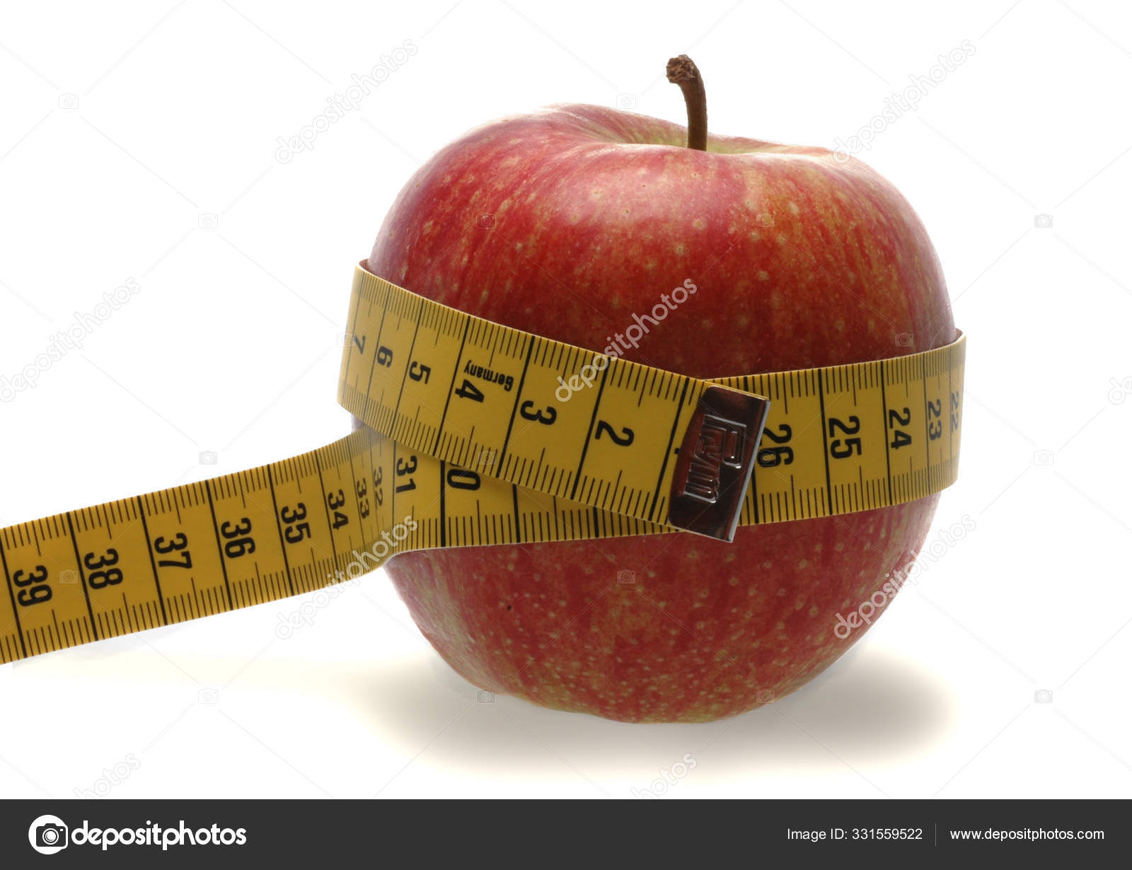 Apple Measuring Tape Isolated White — Stock Photo © PantherMediaSeller ...