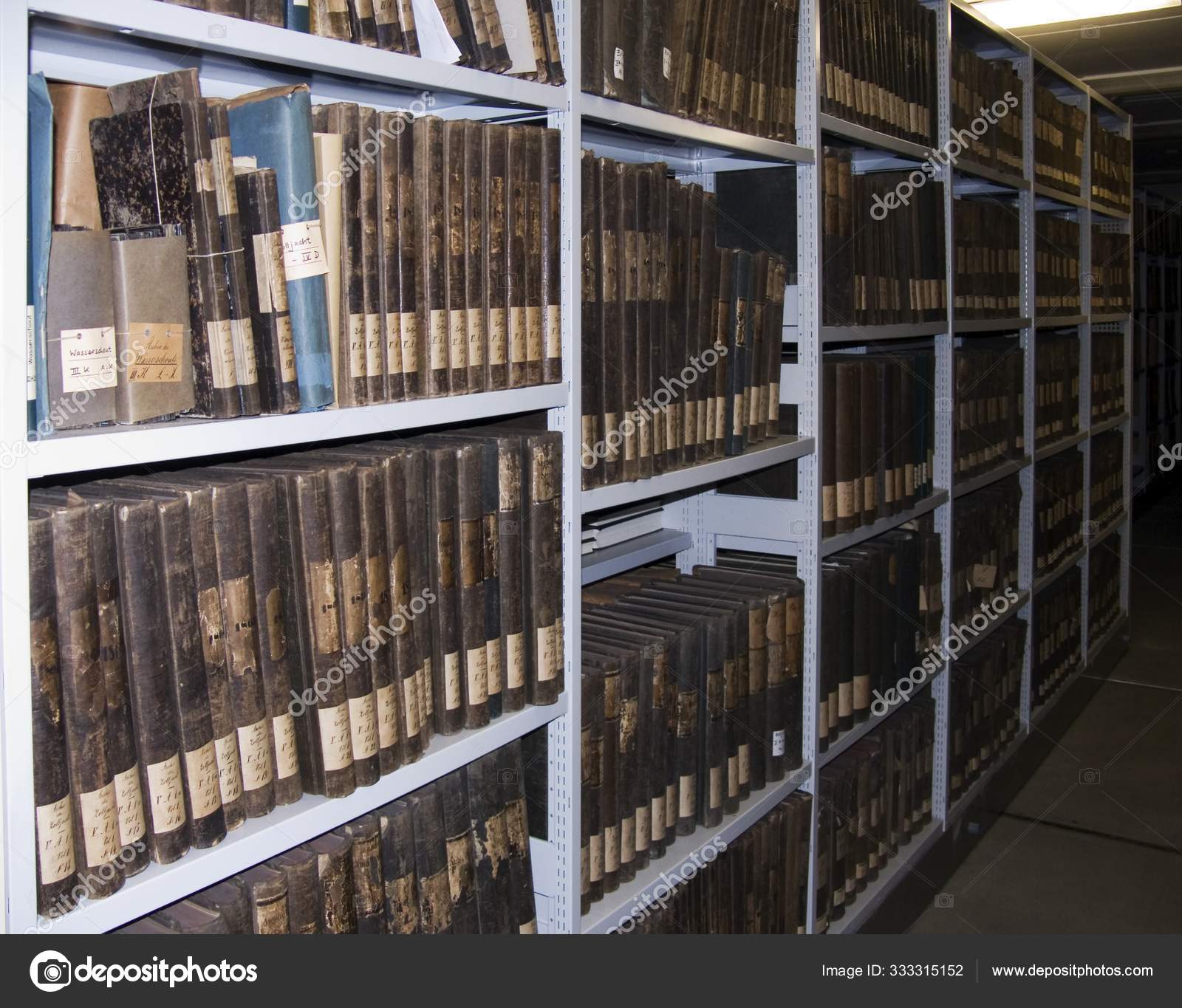 Archive Folders Shelf Close Stock Photo by ©PantherMediaSeller 333315152