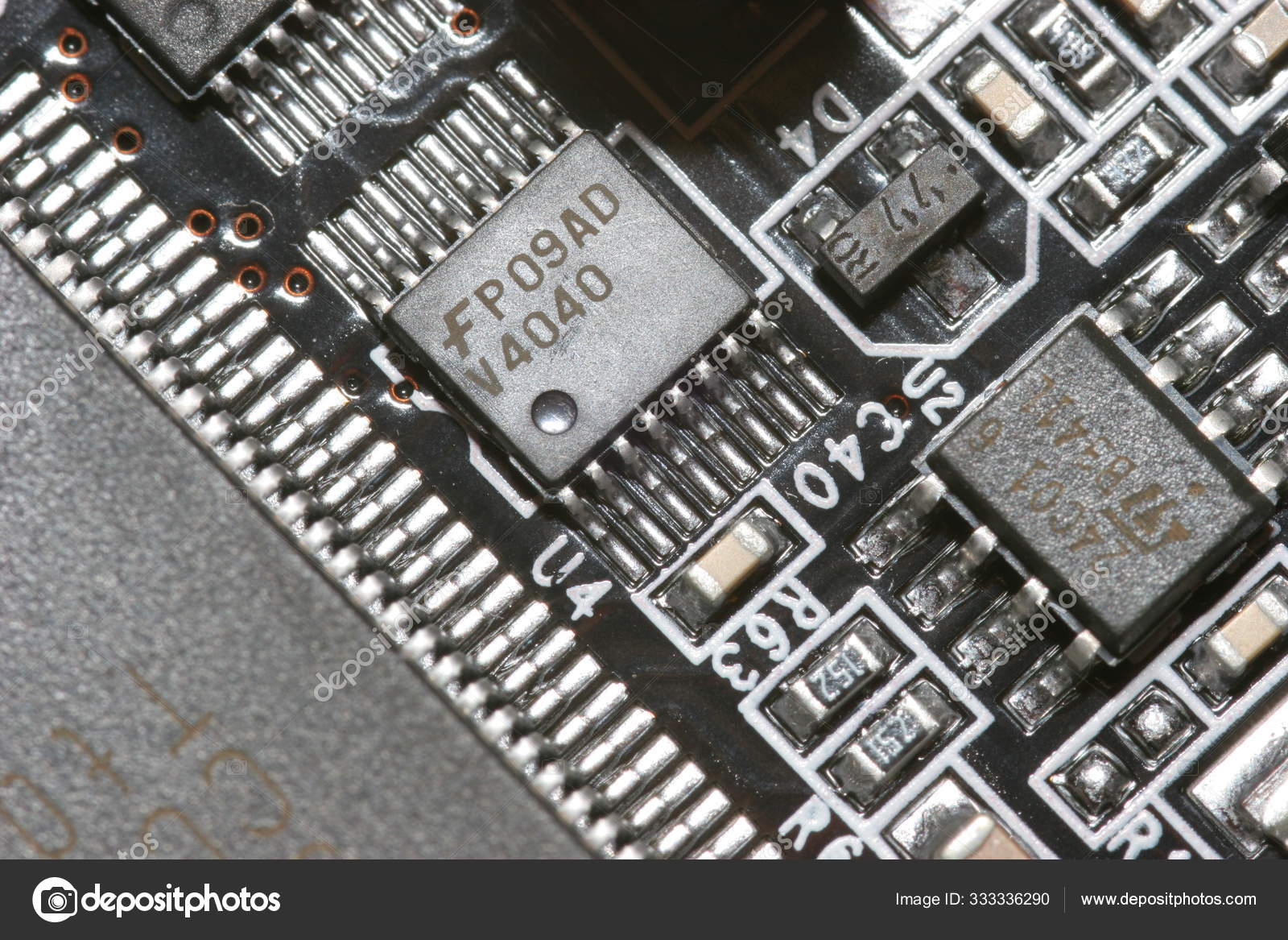 Computer Micro Circuits Electronic Background — Stock Photo ...