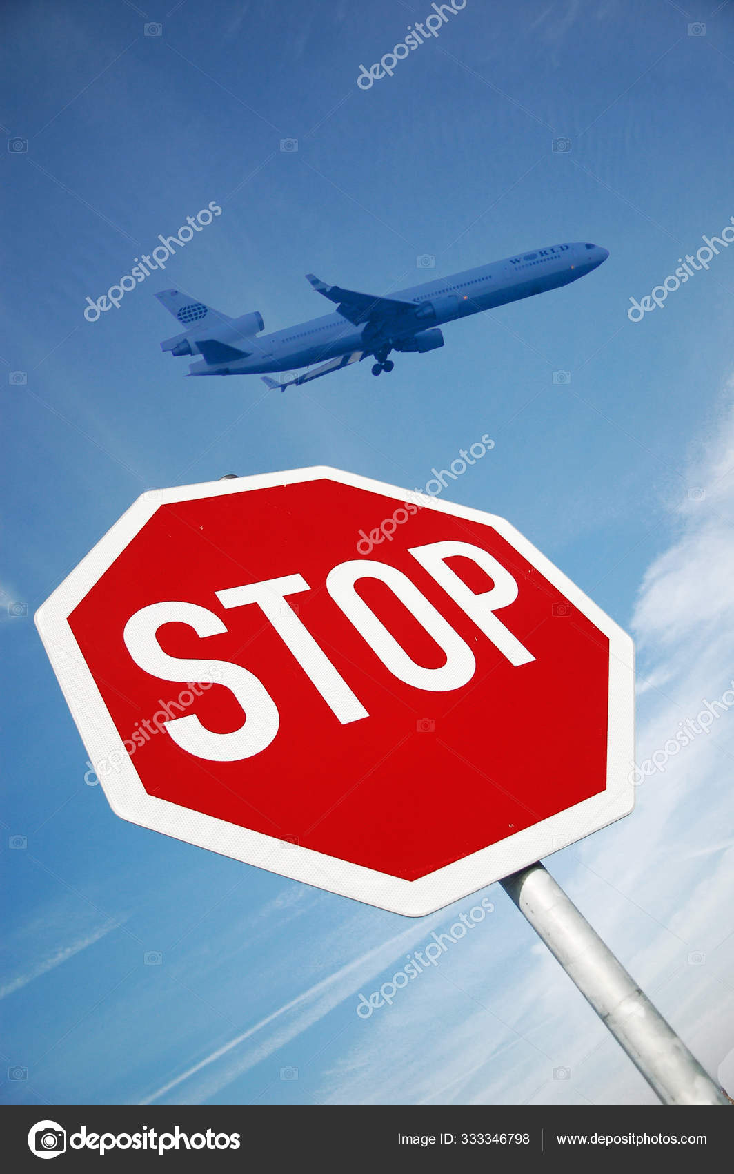 Stop Sign Warning Message — Stock Photo © PantherMediaSeller #333346798