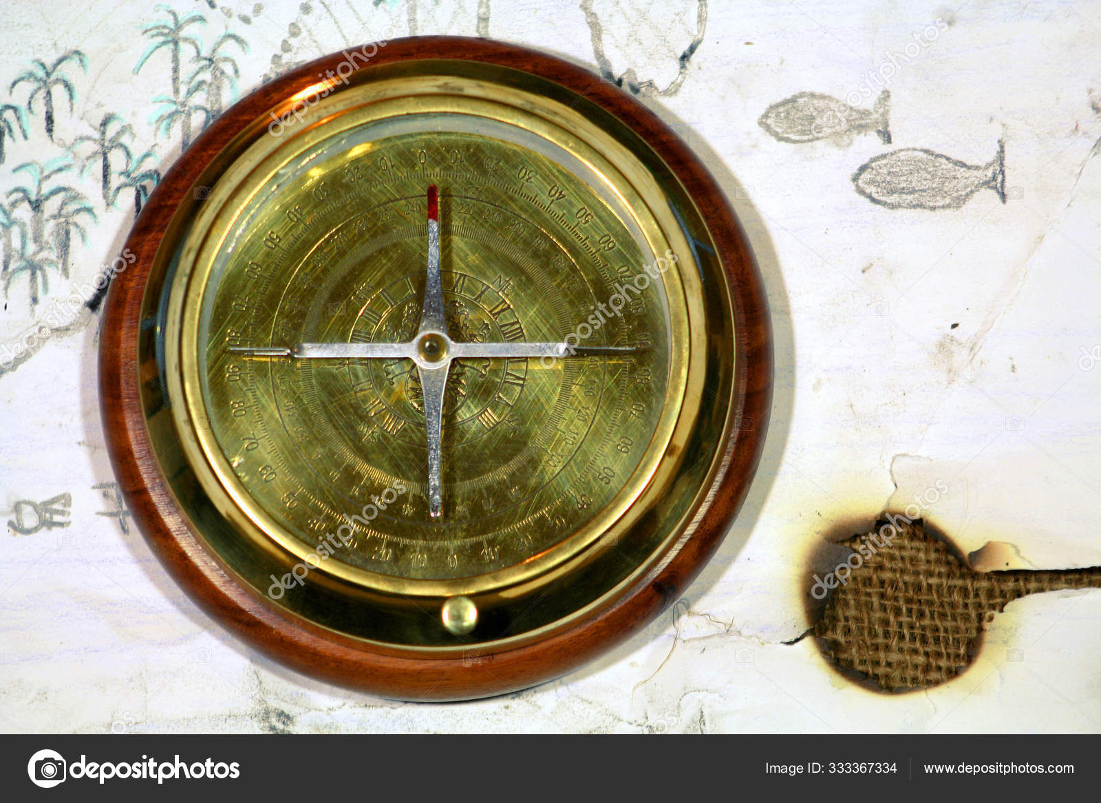 Navigation Compass Journey Exploration — Stock Photo ...