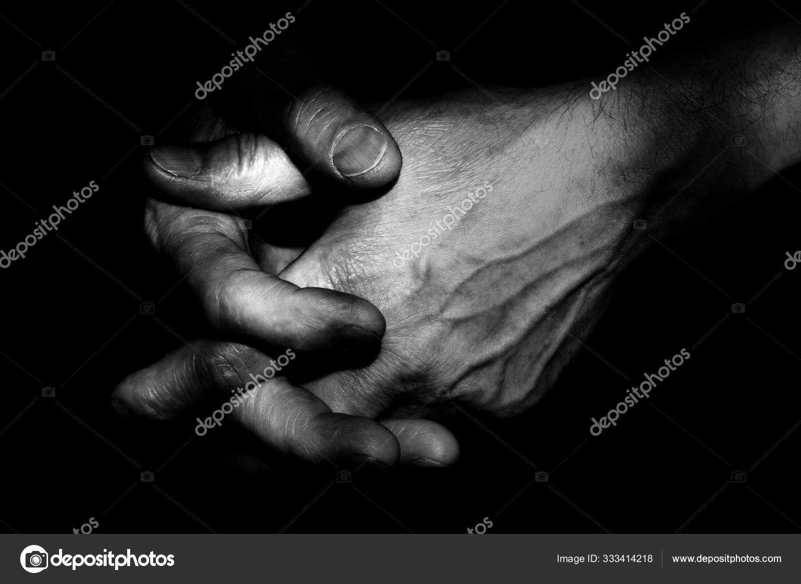 Hands Man Hand Black Background Stock Photo by ©PantherMediaSeller ...
