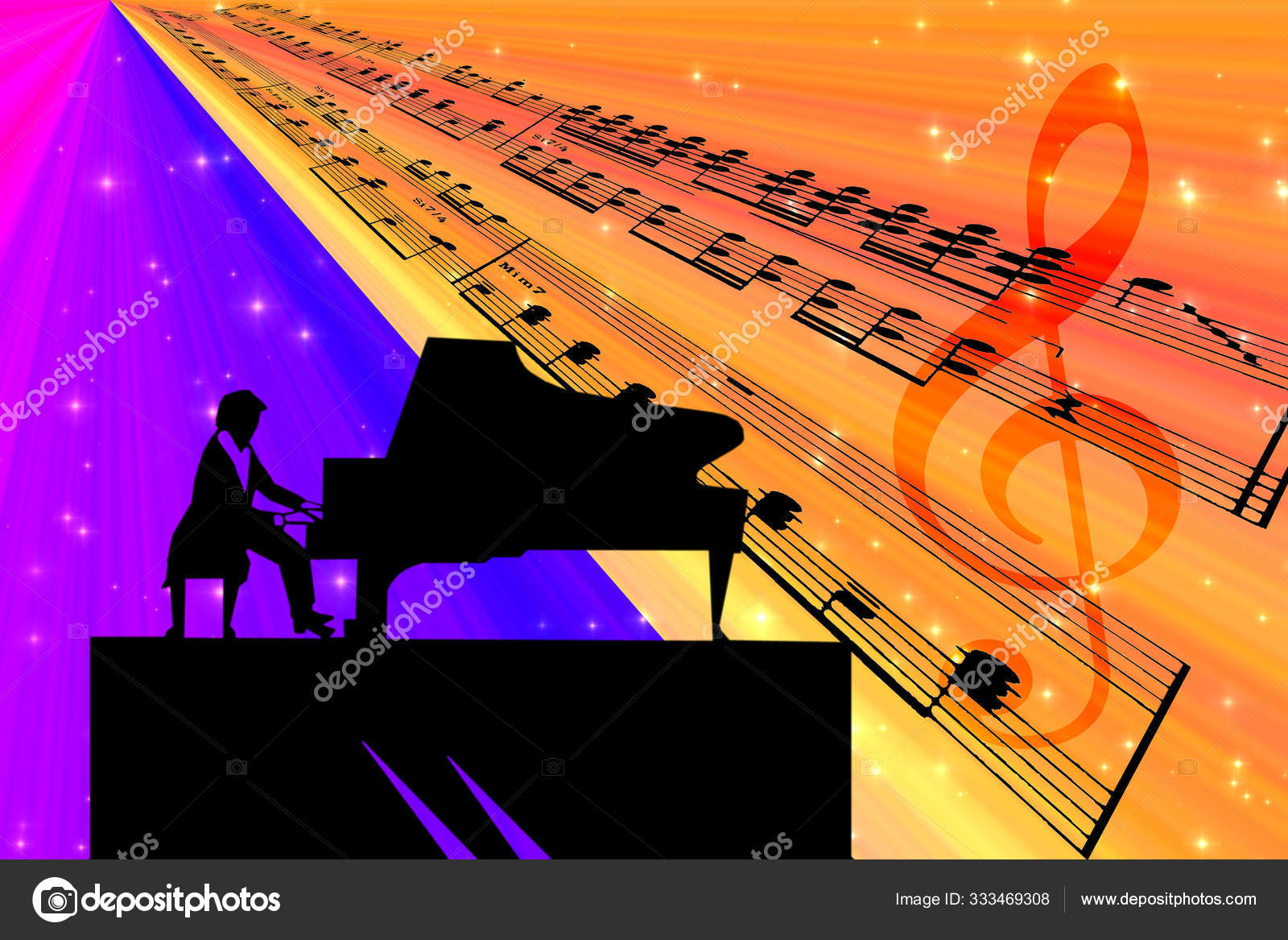 Musical Notes Stage Stock Photo by ©PantherMediaSeller 333469308