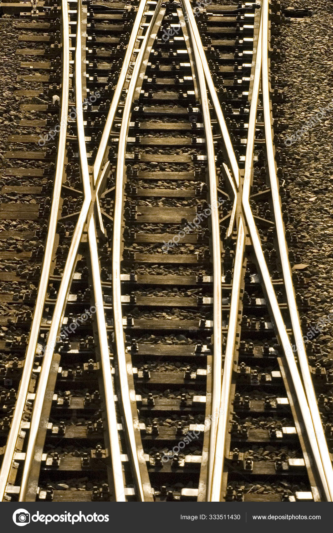 Empty Train Rails Field — Stock Photo © PantherMediaSeller #333511430