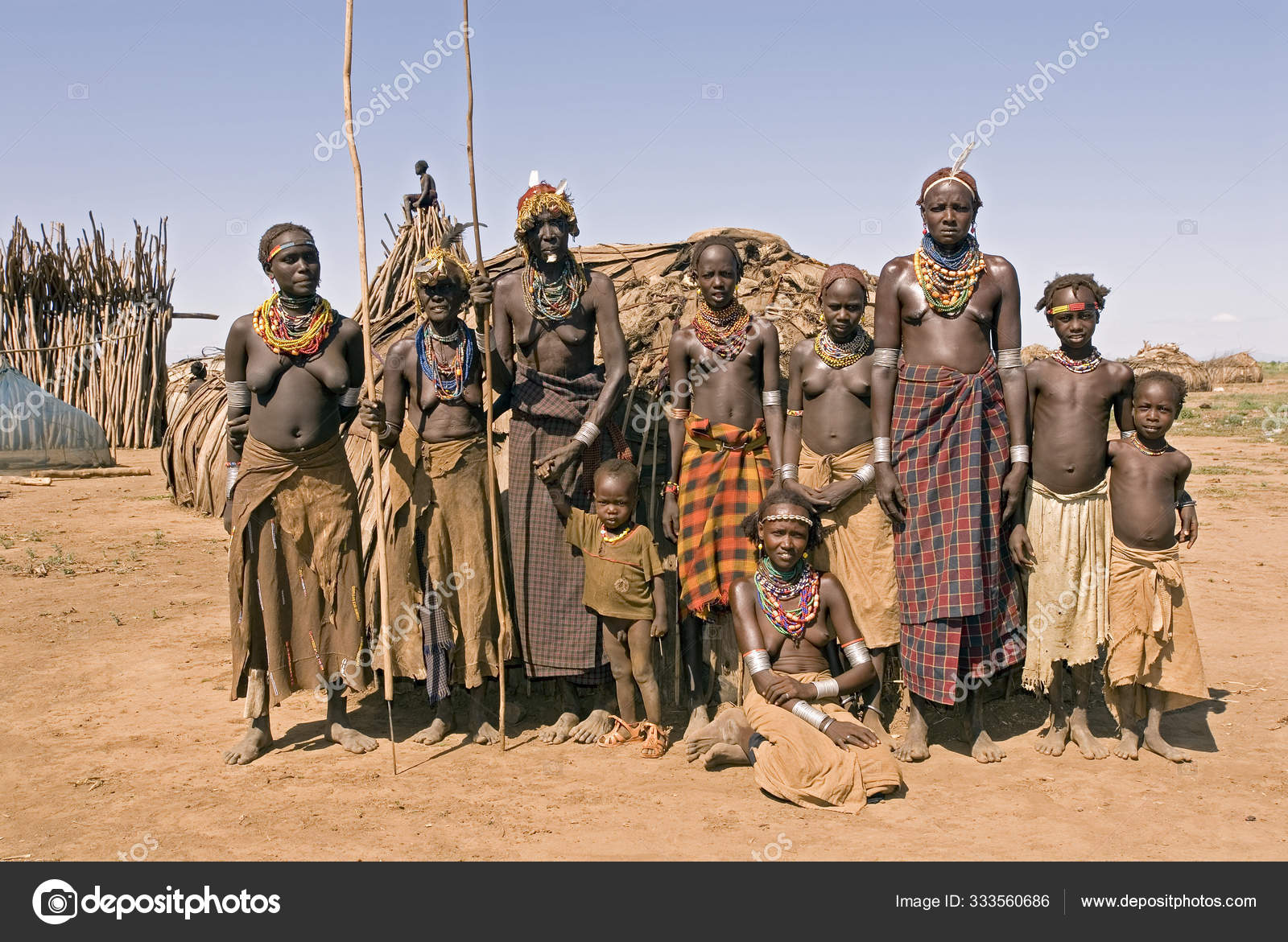 Village Galeb Tribe South Ethiopia Difficult Access Directly Border ...
