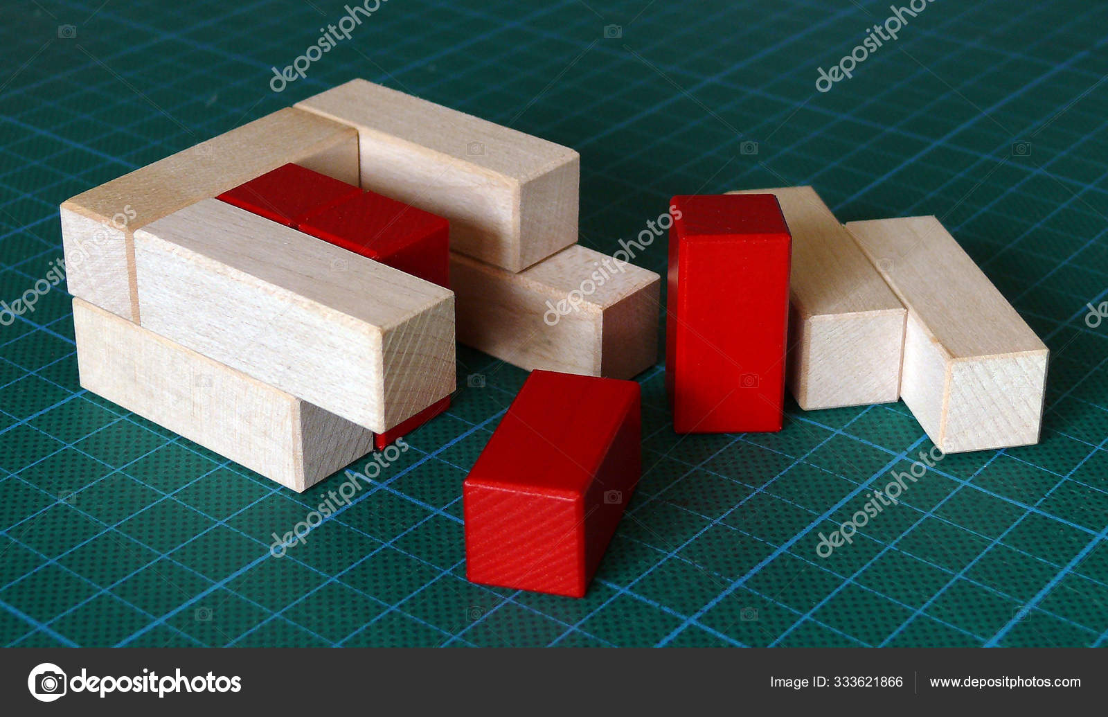 Wooden Cube Red Cubes Black Background — Stock Photo ...