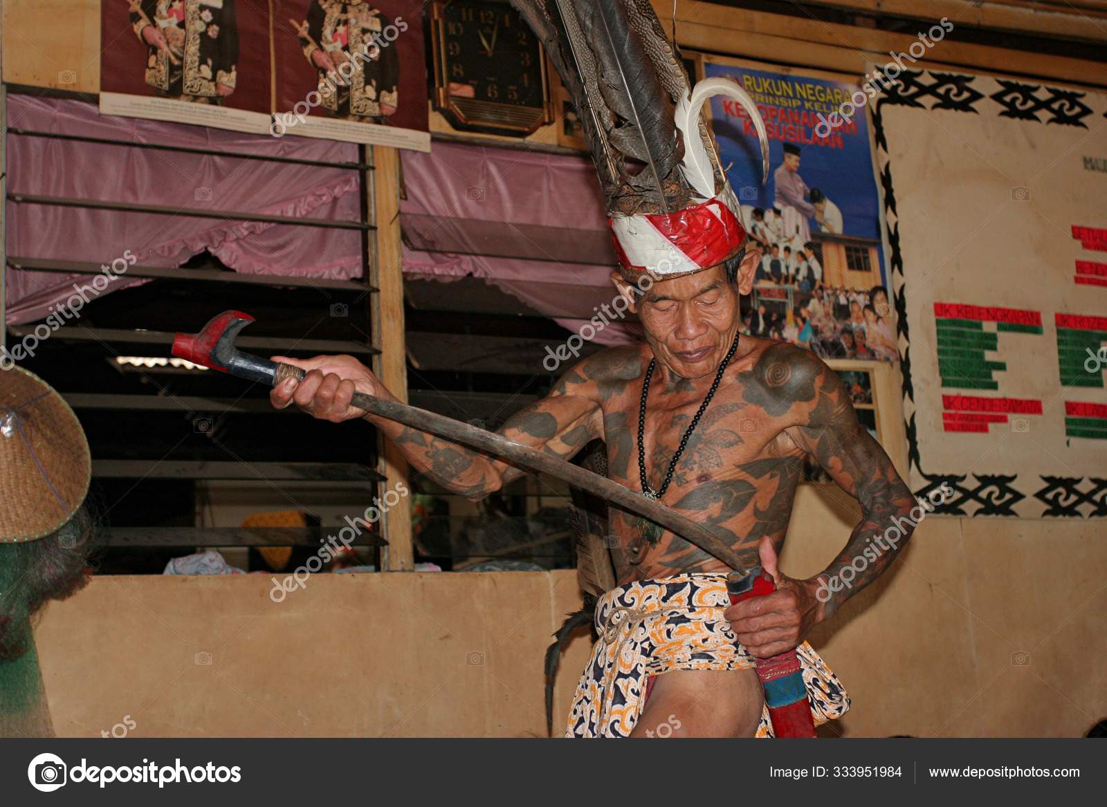 Iban People Dancing Sarawak Borneo — Stock Editorial Photo ...