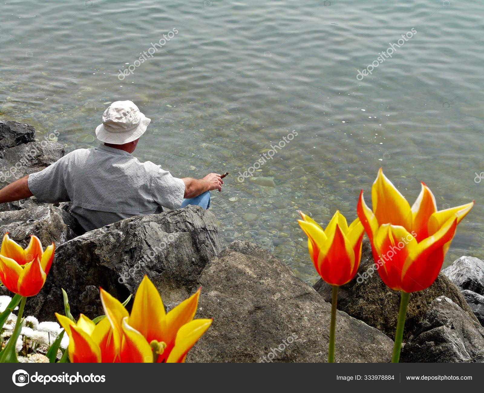 Girl Lotus Shell Water — Stock Photo © PantherMediaSeller #333978884