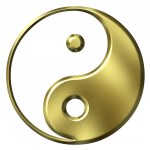 Yin Yang gold Stock Photo by ©Alexpi 1649177