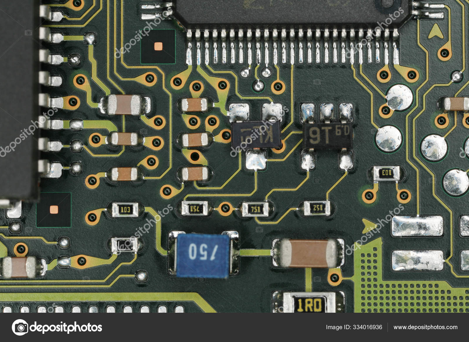 Printed Circuit Board Electronic Components Stock Photo by ...