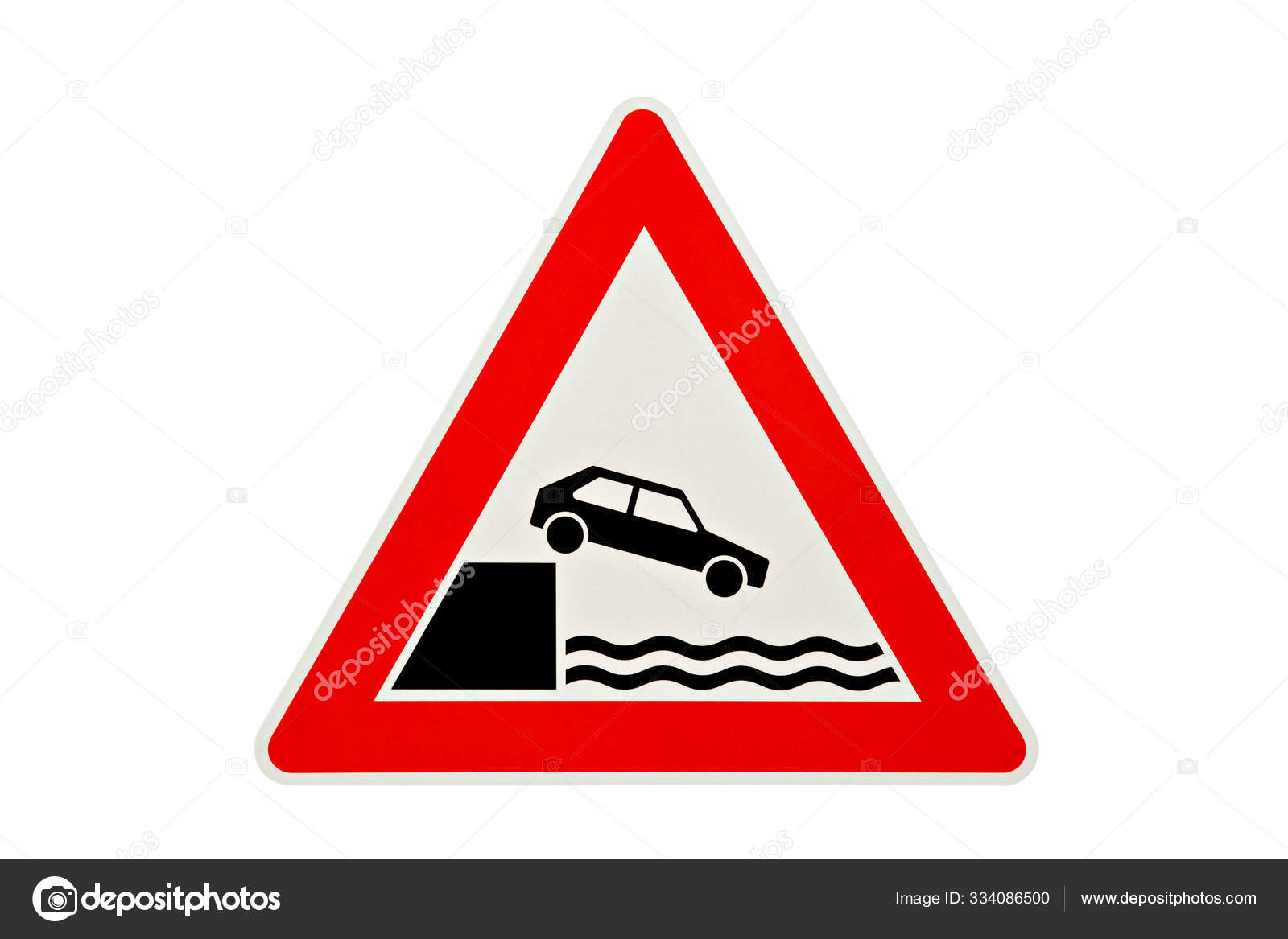 Danger Sign Car Falling Water — Stock Photo © PantherMediaSeller #334086500