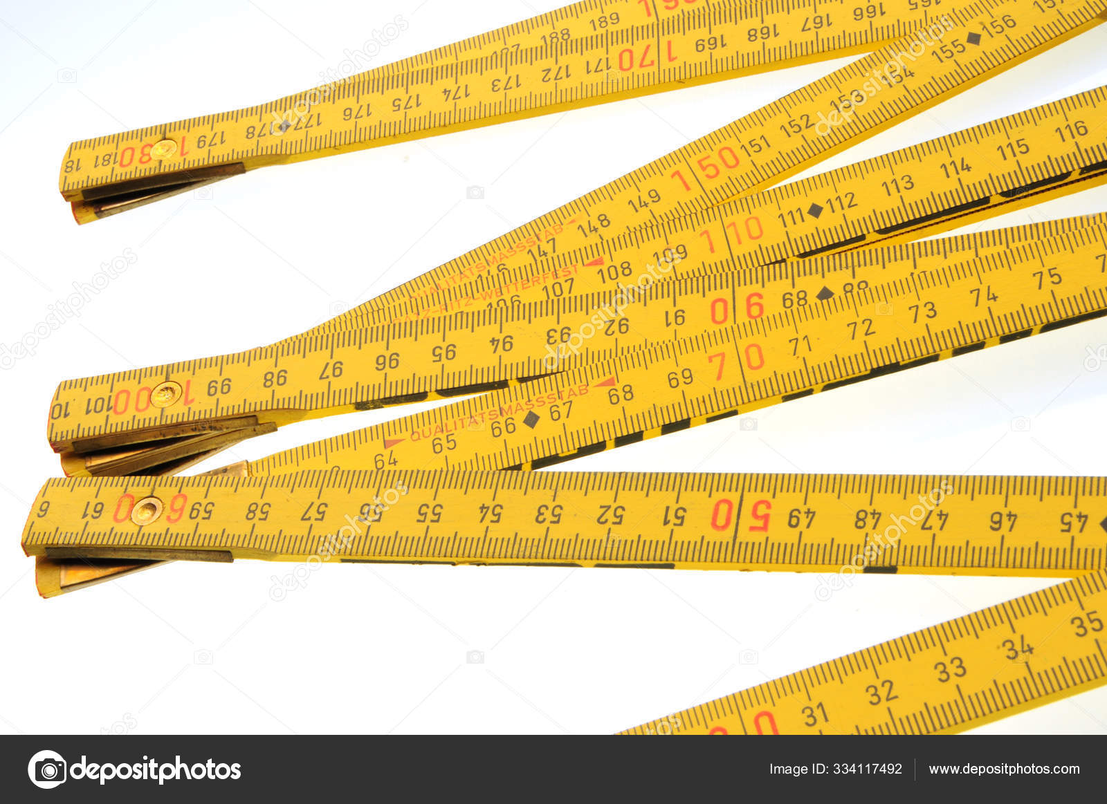 Yellow Measuring Tape Isolated White Background — Stock Photo ...