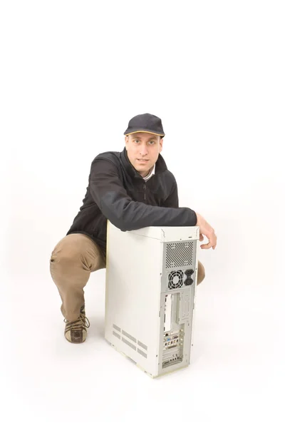 Emergency Service Man Computer Repair Specialist Stock Photo by ...