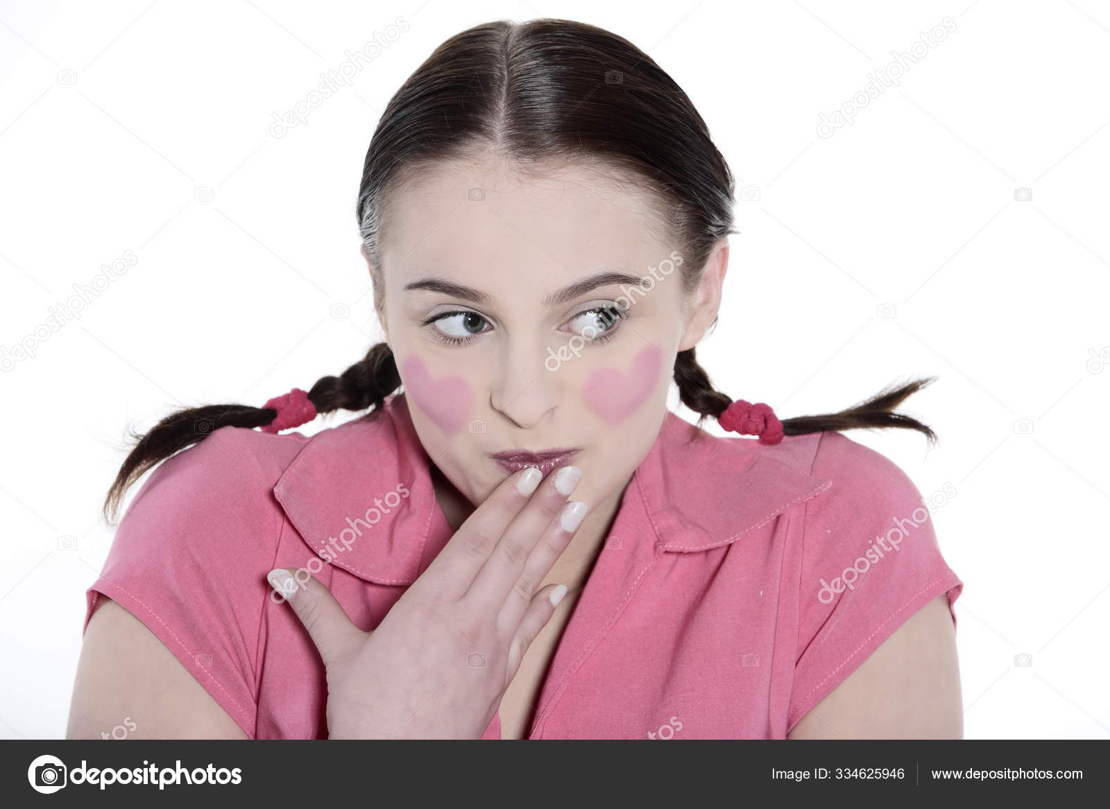 Romantic Blushing Heart Girl Stock Photo by ©PantherMediaSeller 334625946