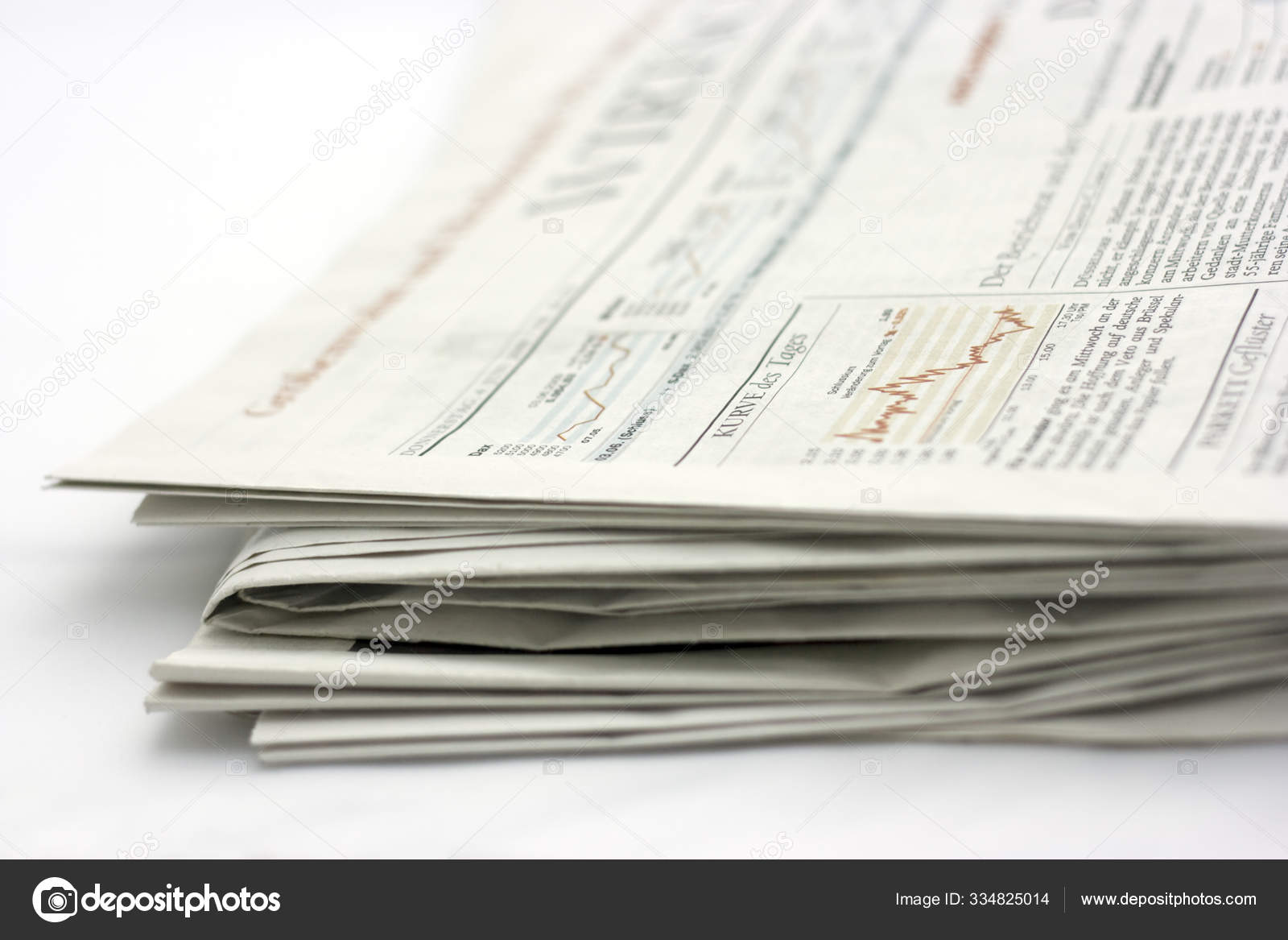 Stack Newspapers Magazines White Background — Stock Photo ...