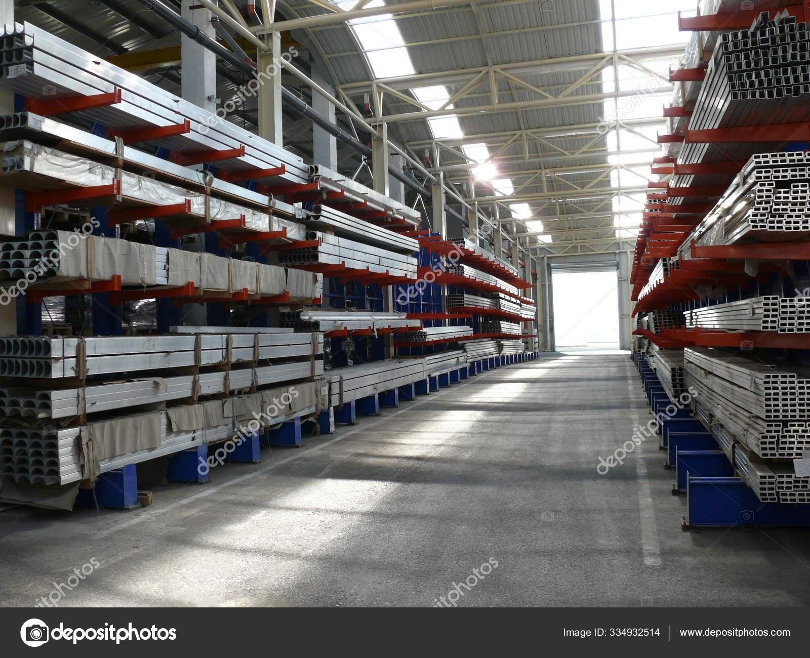 Large Warehouse Steel Metal Storage Machinery — Stock Photo ...