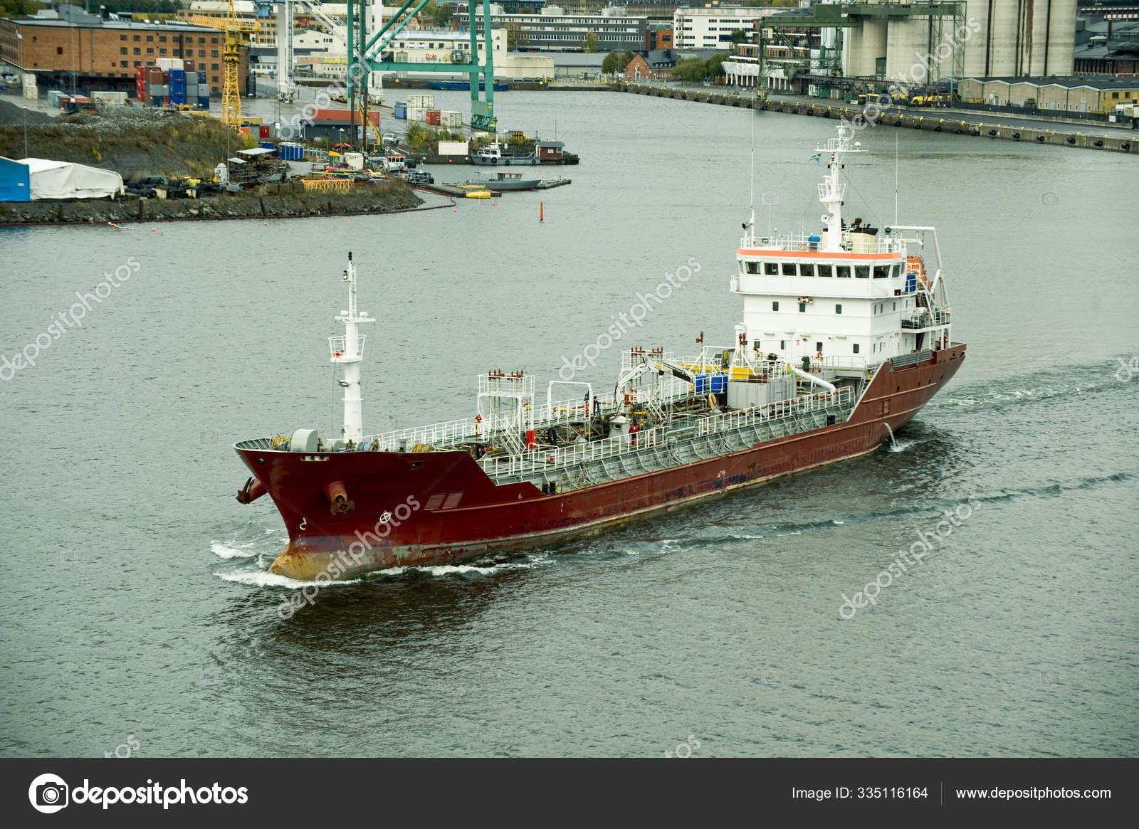 Cargo Ship Water Sailing Boat – Stock Editorial Photo ...