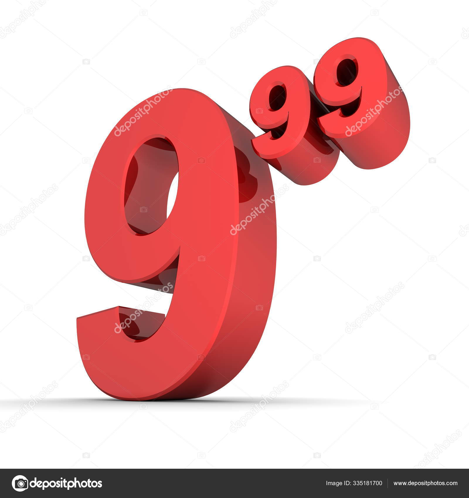 Solid Price Tag Number Shiny Red — Stock Photo © PantherMediaSeller ...