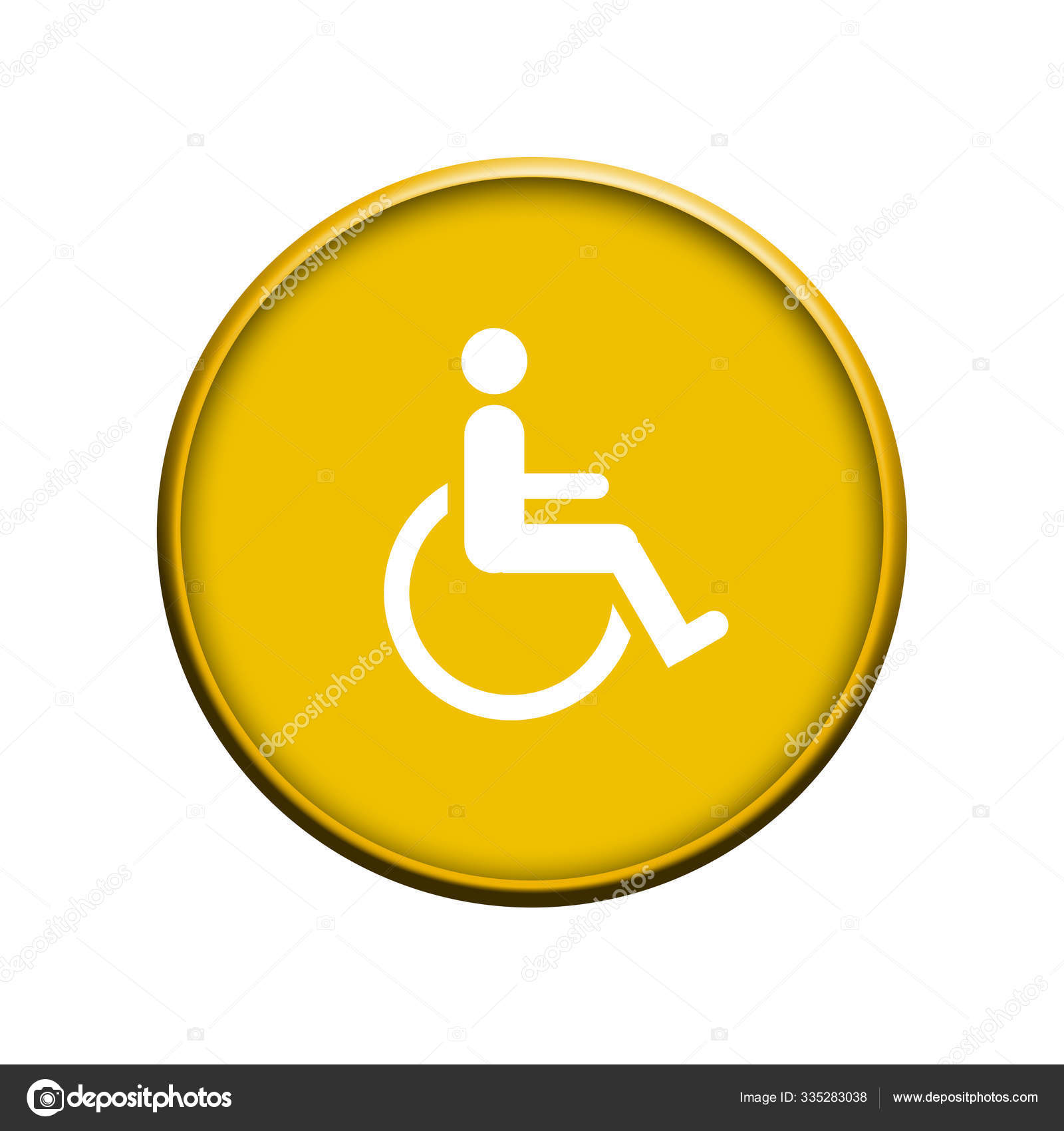 Disabled Icon Button Physically Disabled — Stock Photo ...