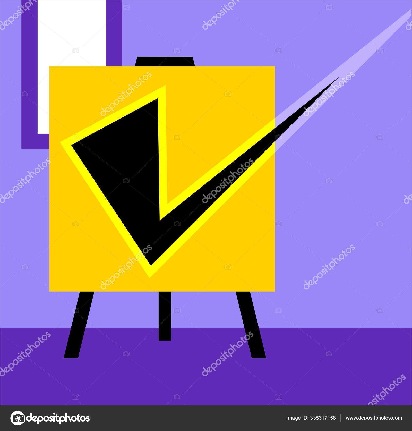 Vector Illustration Yellow Black Icon Stock Photo by ...
