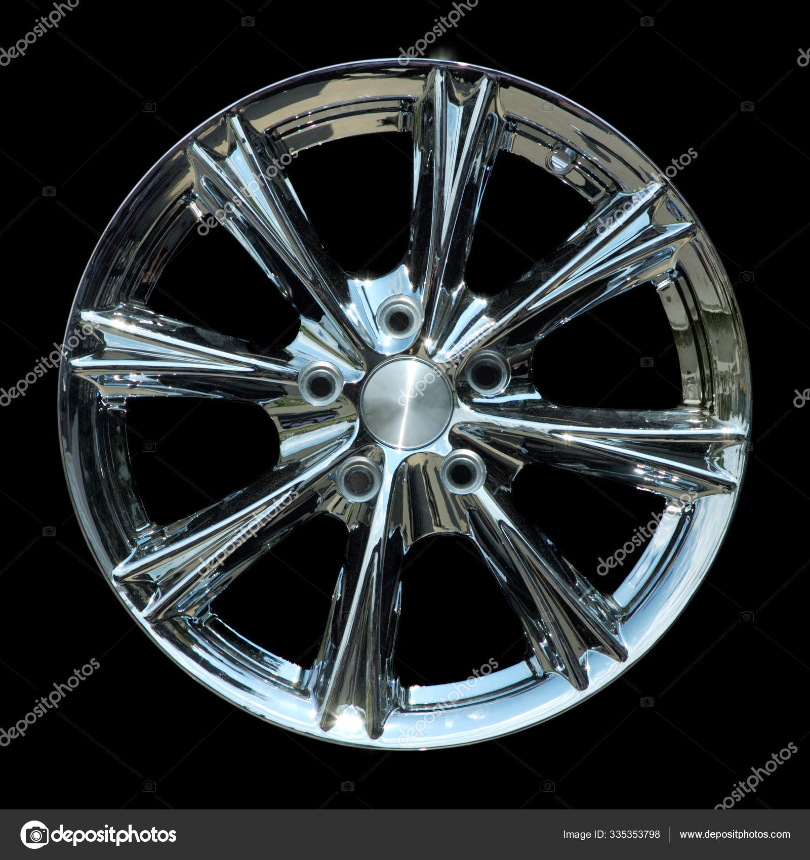 Titanium Crhome Car Rim Texture Isolated — Stock Photo ...