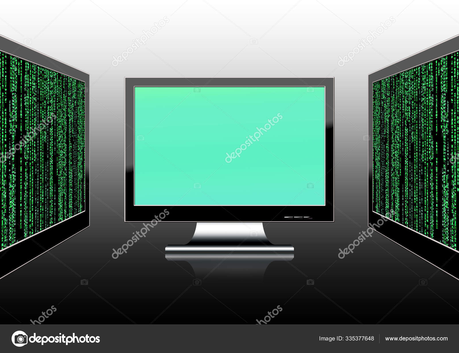 Computer Monitor Black Screen White Background Stock Photo by ... Computer Monitor Black Screen White Background Stock Photo by ...