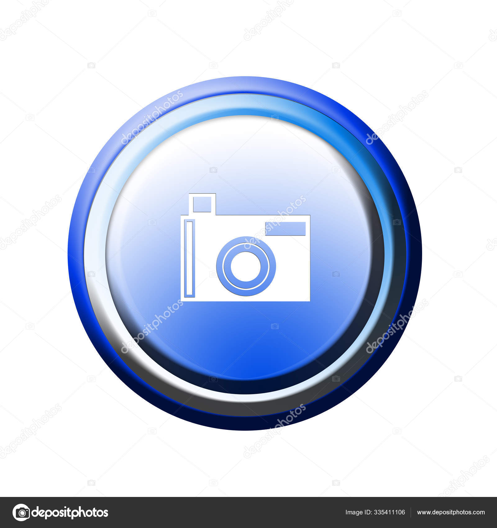 Graphic Photo Camera Button Illustration — Stock Photo ...