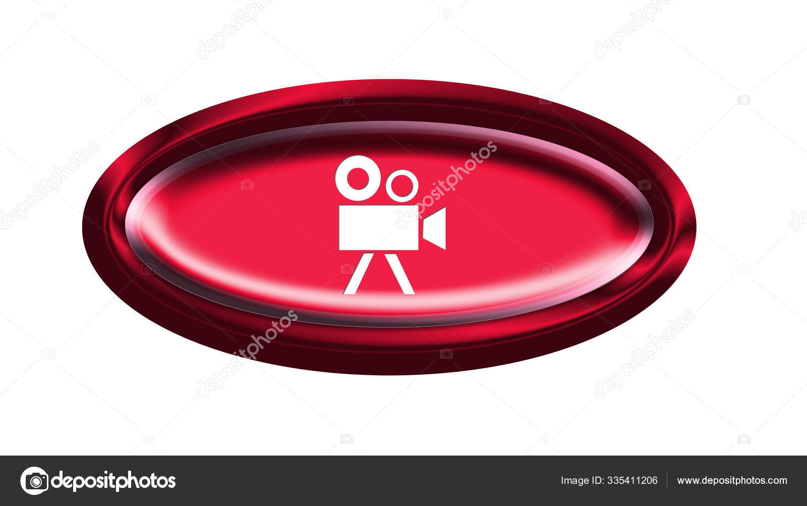 Video Button Illustration Press Button — Stock Photo ...