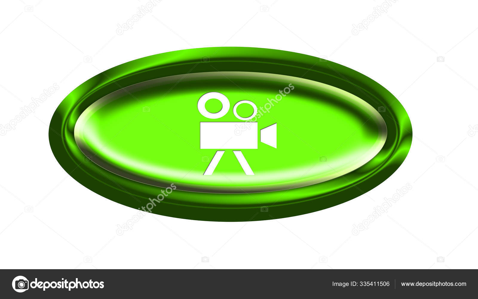 Video Button Illustration Press Button — Stock Photo ...