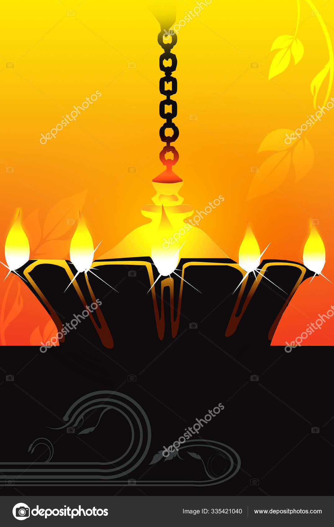 Hanging Golden Divine Lamp — Stock Photo © PantherMediaSeller #335421040