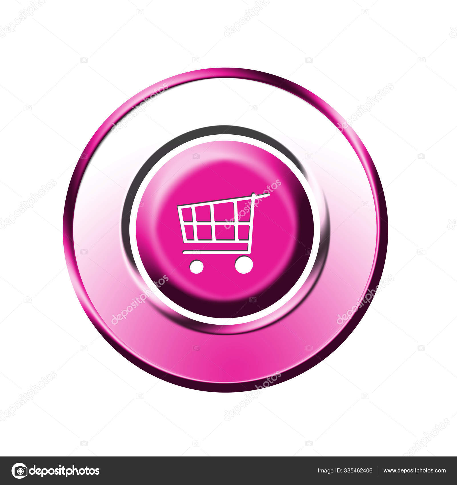 Online Shop Button Isolated White Illustration — Stock Photo ...