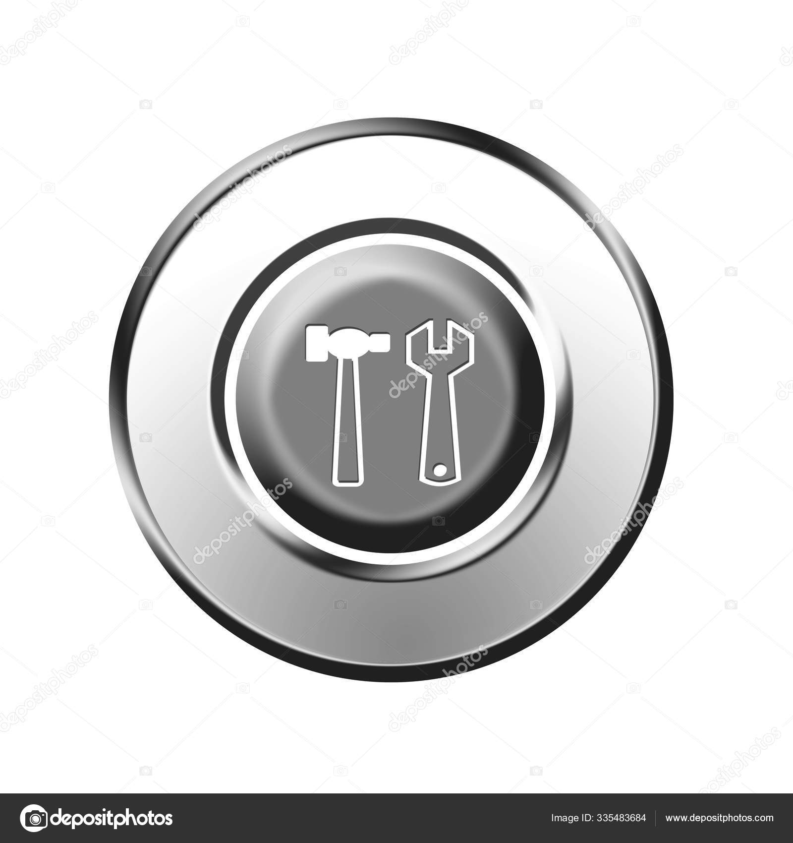 Repair Button Press Button Illustration — Stock Photo ...