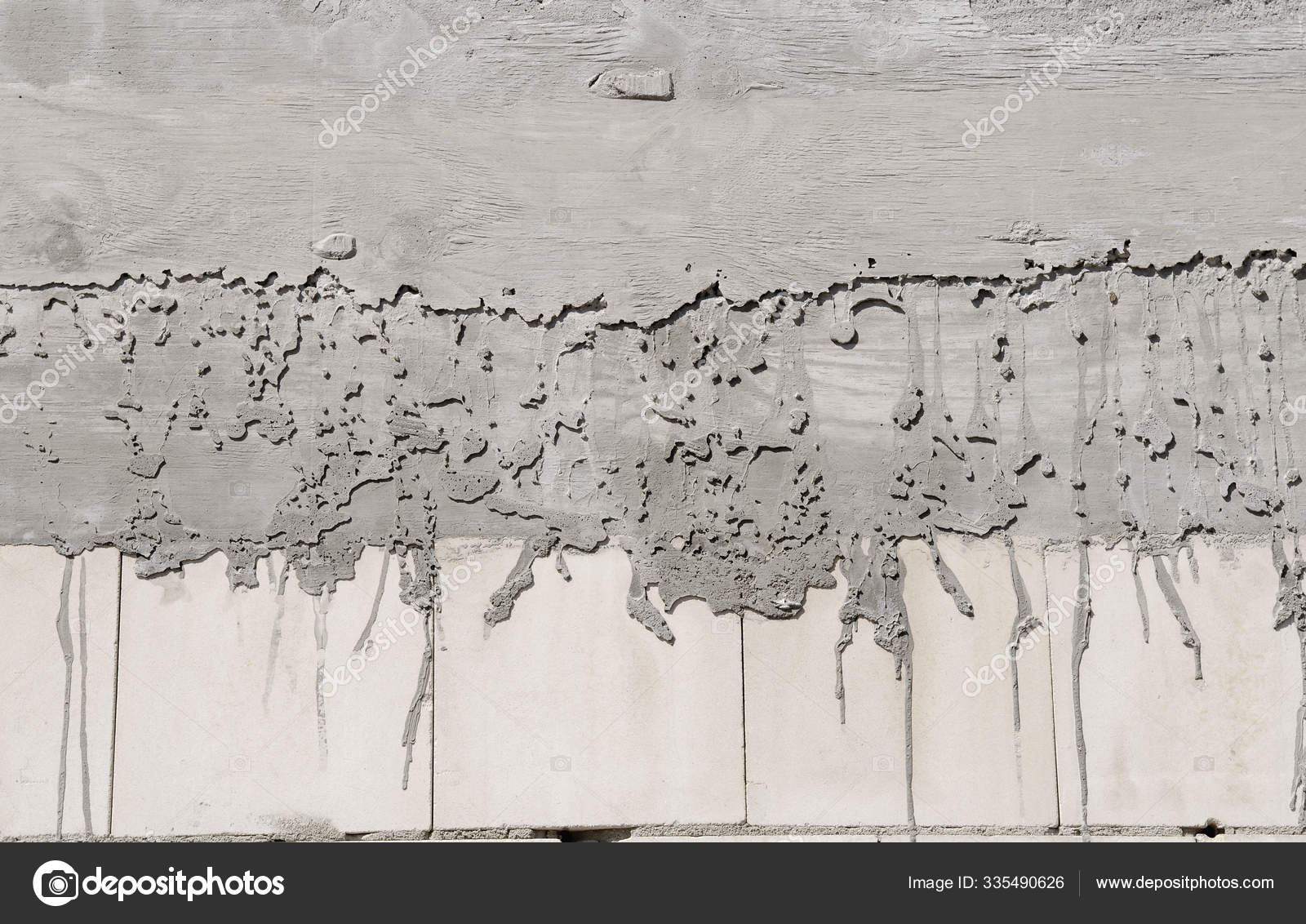 Stone Wall Fresh Plaster — Stock Photo © PantherMediaSeller #335490626