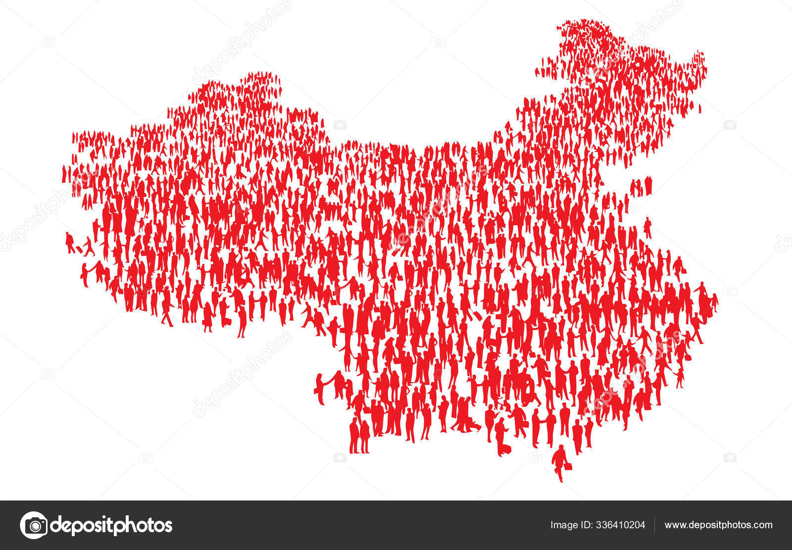 China Map Population Persons Red Illustration Stock Photo by ...
