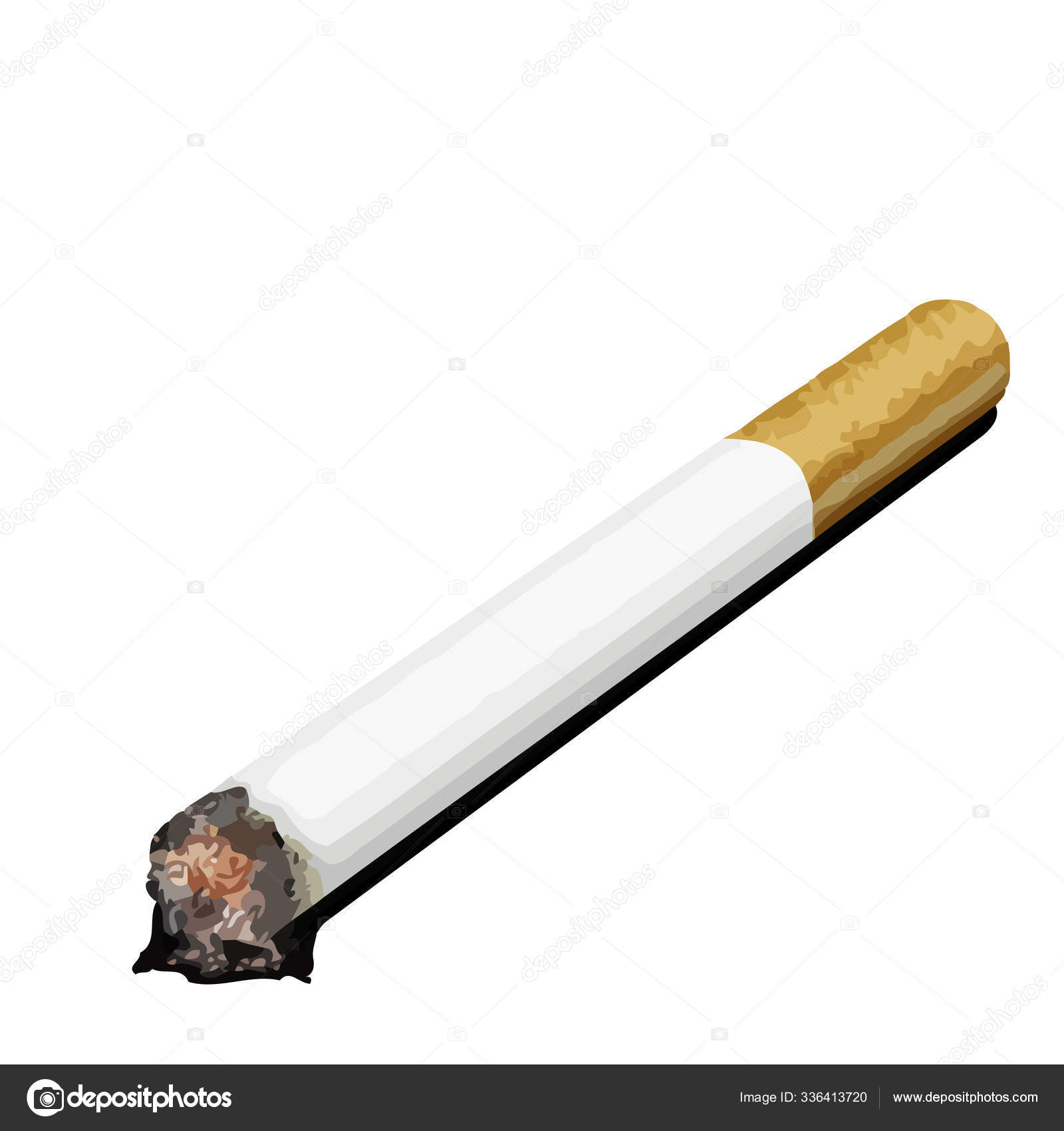 Cigarro Mal Saludable Tabaco Tóxico Mal Ilustración Nicotina — Foto de ...