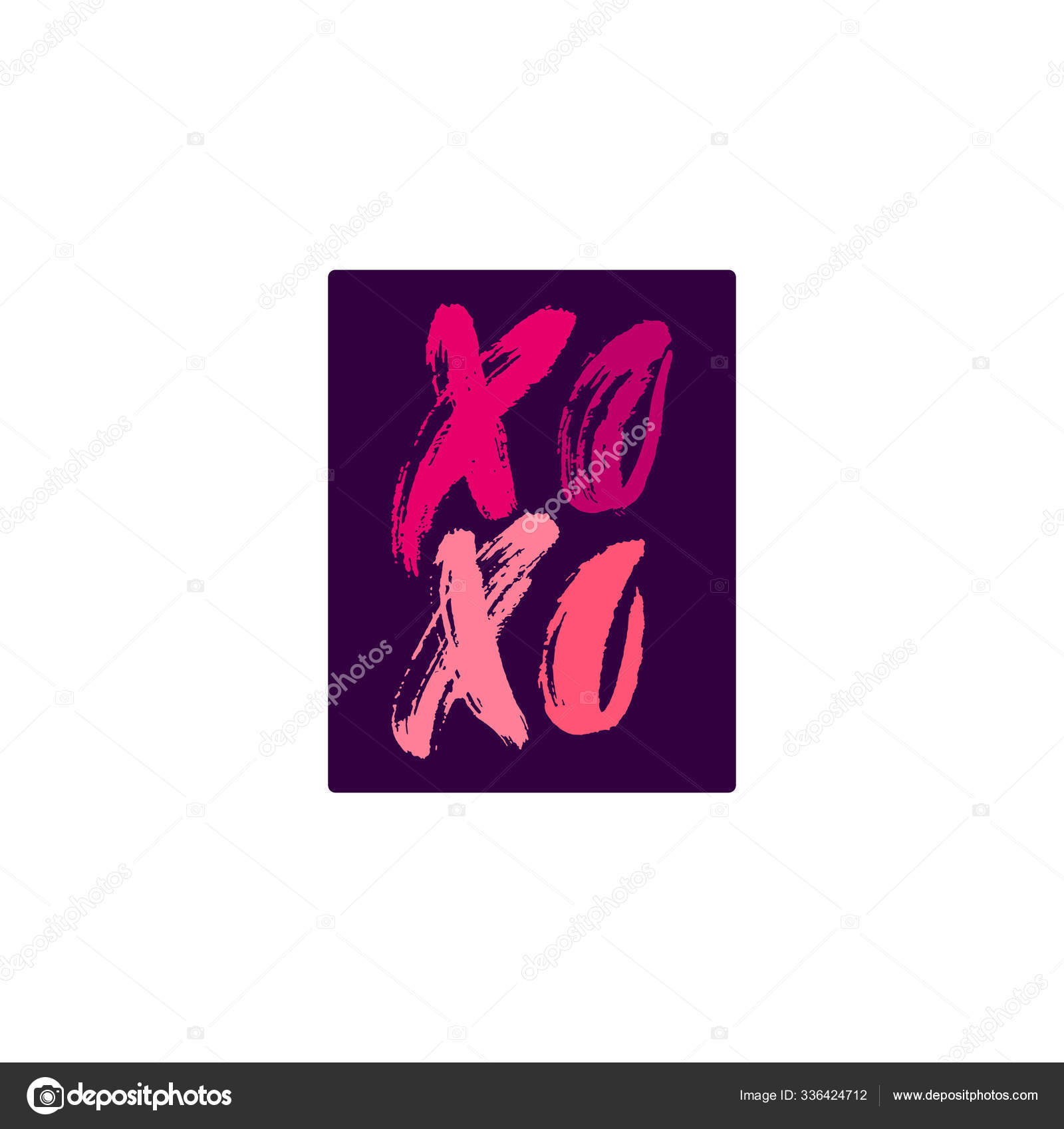 Xoxo Letras Dibujadas Mano Feliz Día San Valentín Abrazos Besos — Foto ...