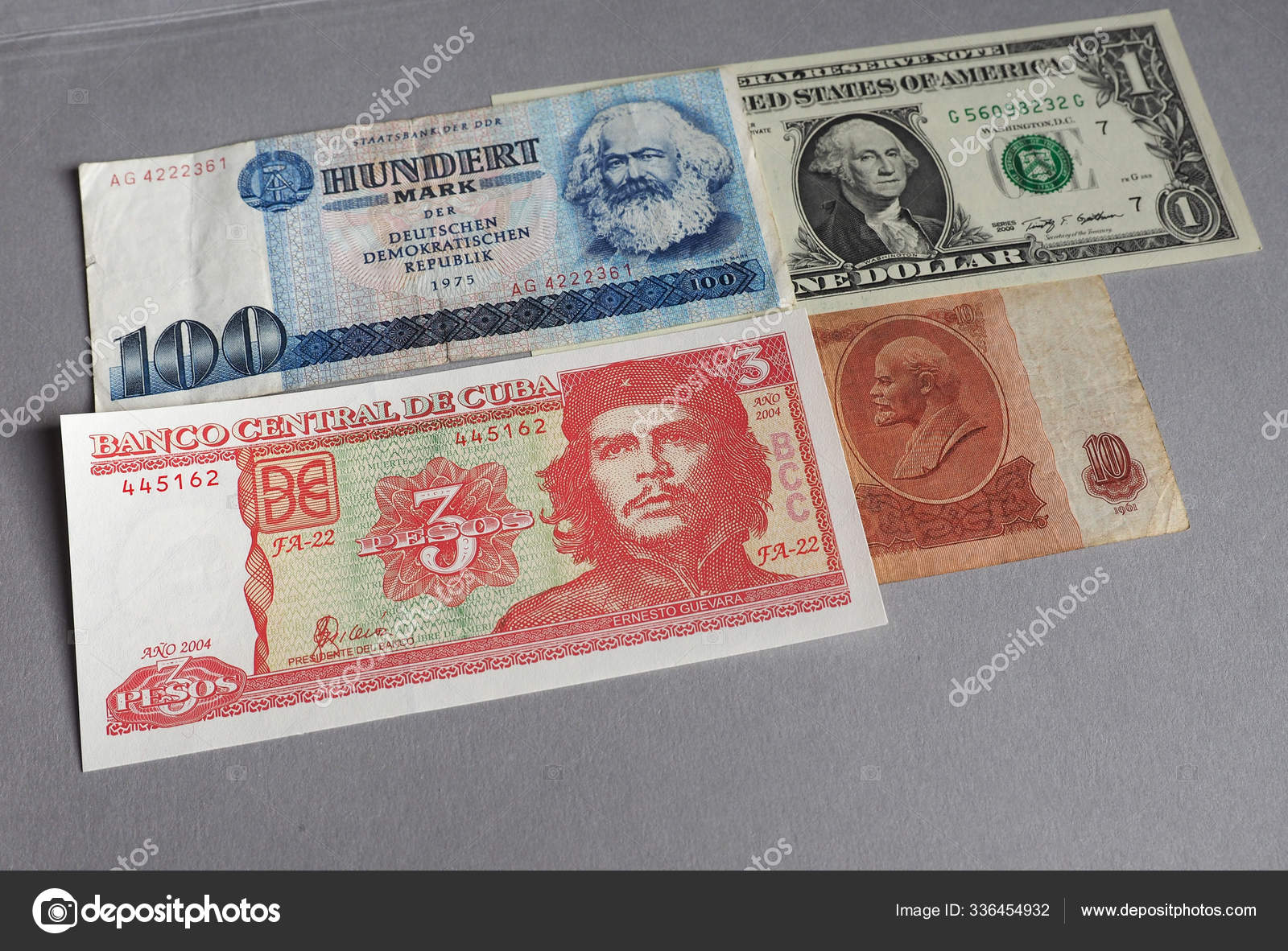 Retratos Marx Washington Che Guevara Lenin Billetes Ddr Estados Unidos ...