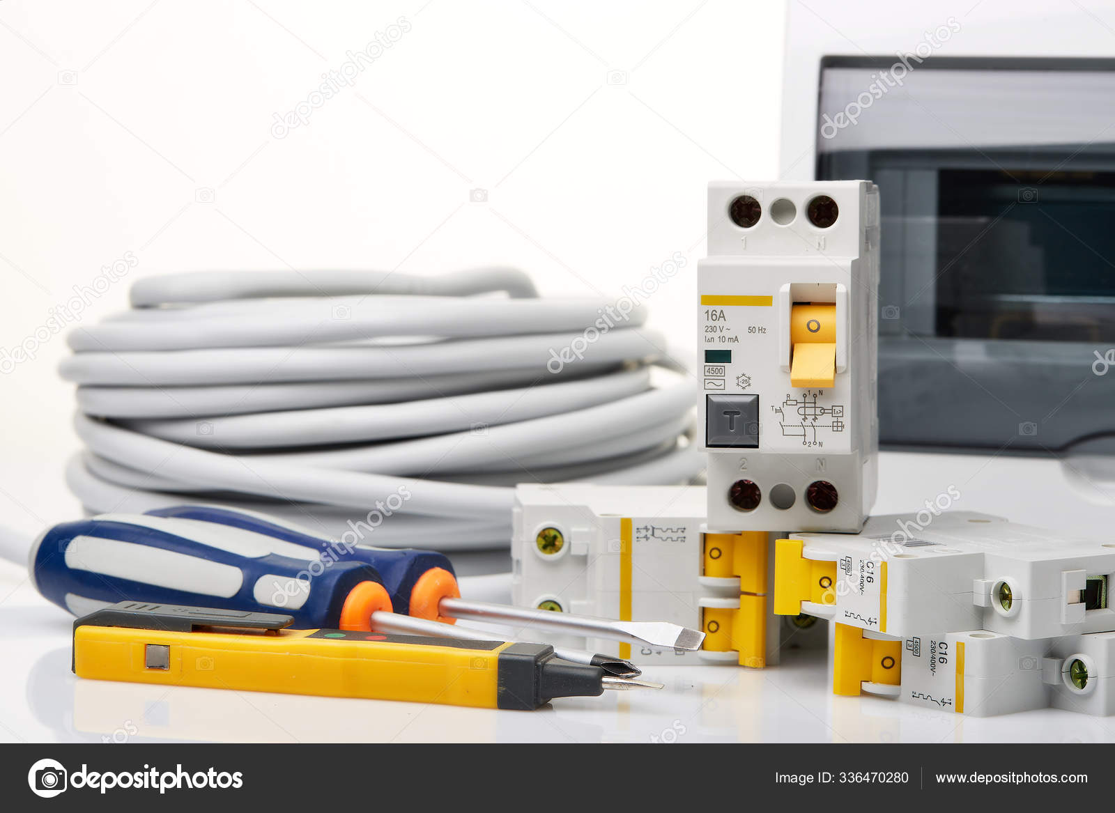 Automatic Circuit Breakers Distribution Box Cable Digital Tester White ...