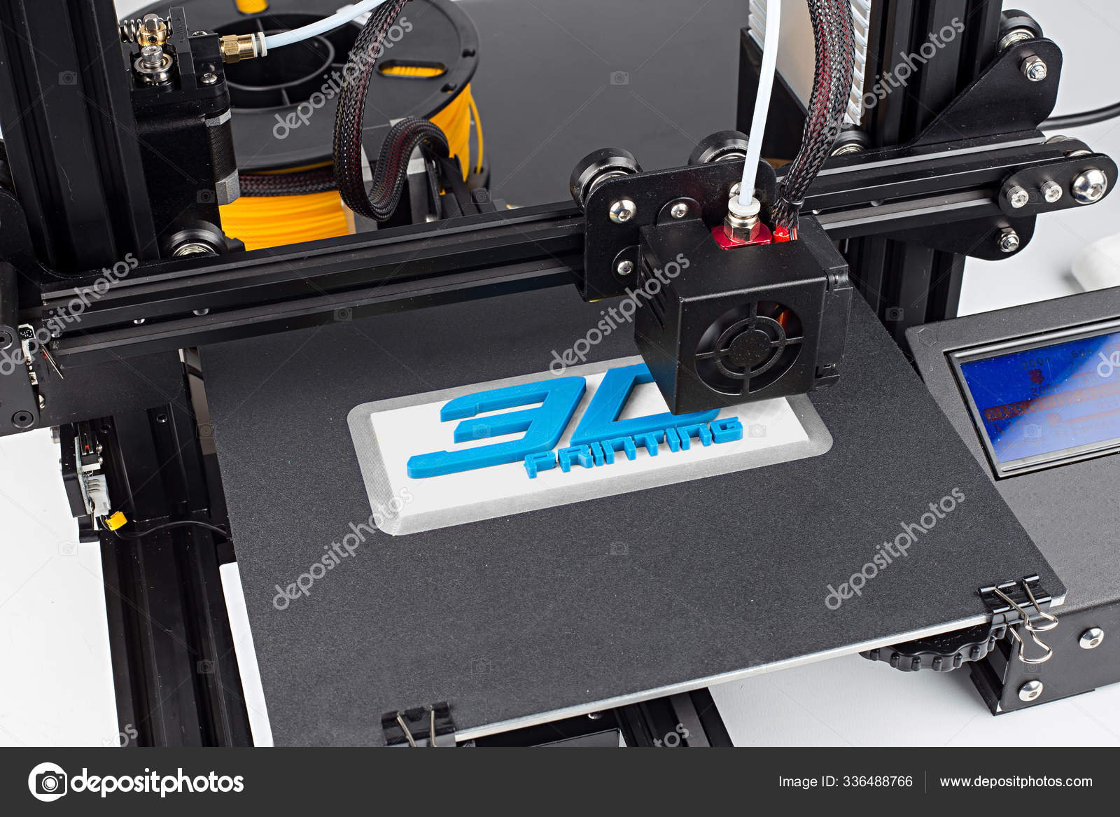 Print Printer Printing Logo Symbol Lettering White Blue Pla Filament ...