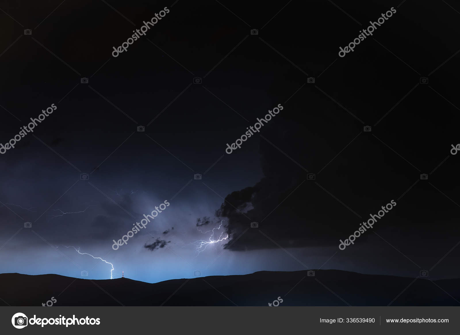 Storm Raging Mountains Litghtning Thunder — Stock Photo ...