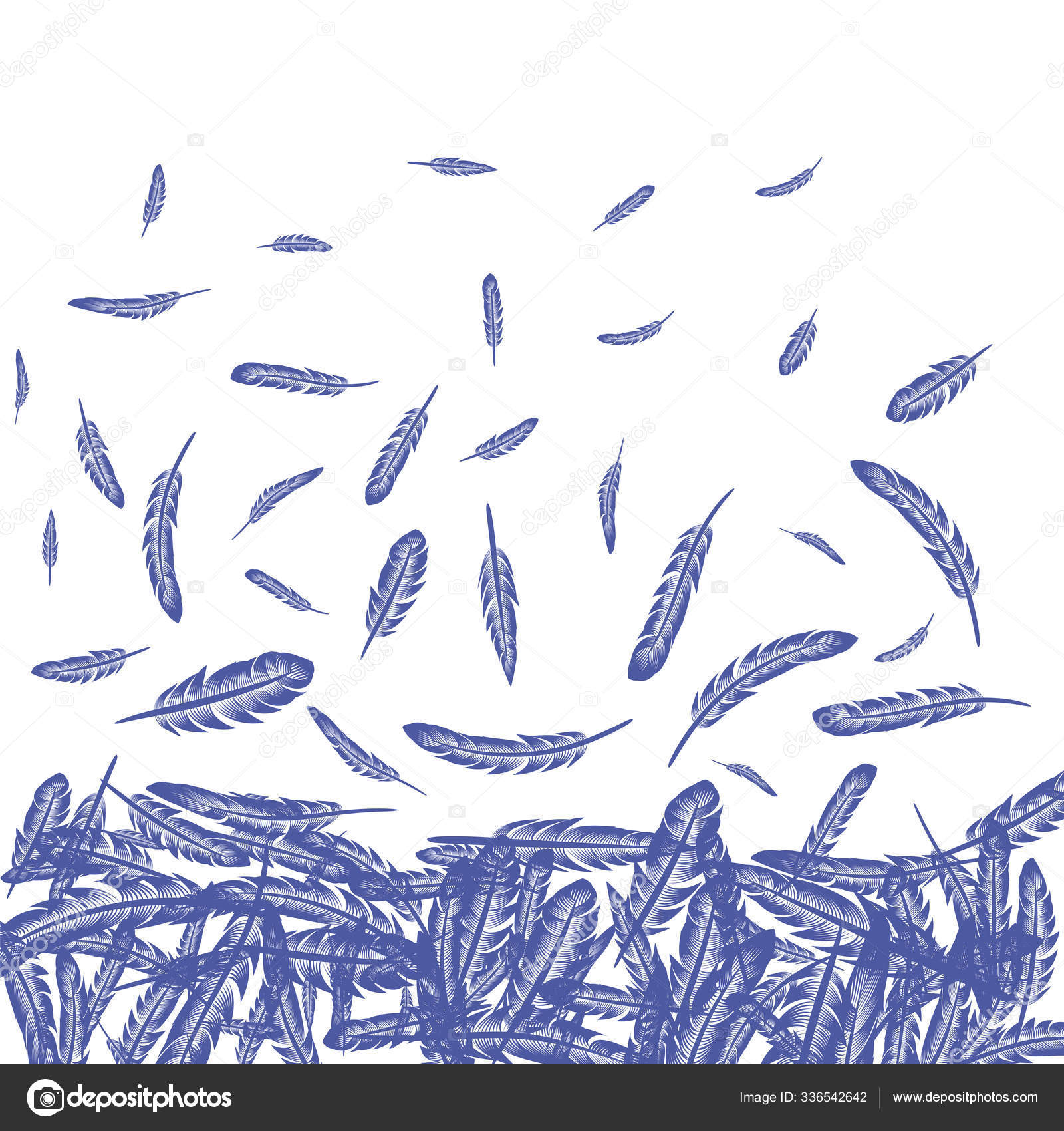 Blue Softness Feathers Pattern Plumage Flying Air — Stock Photo ...